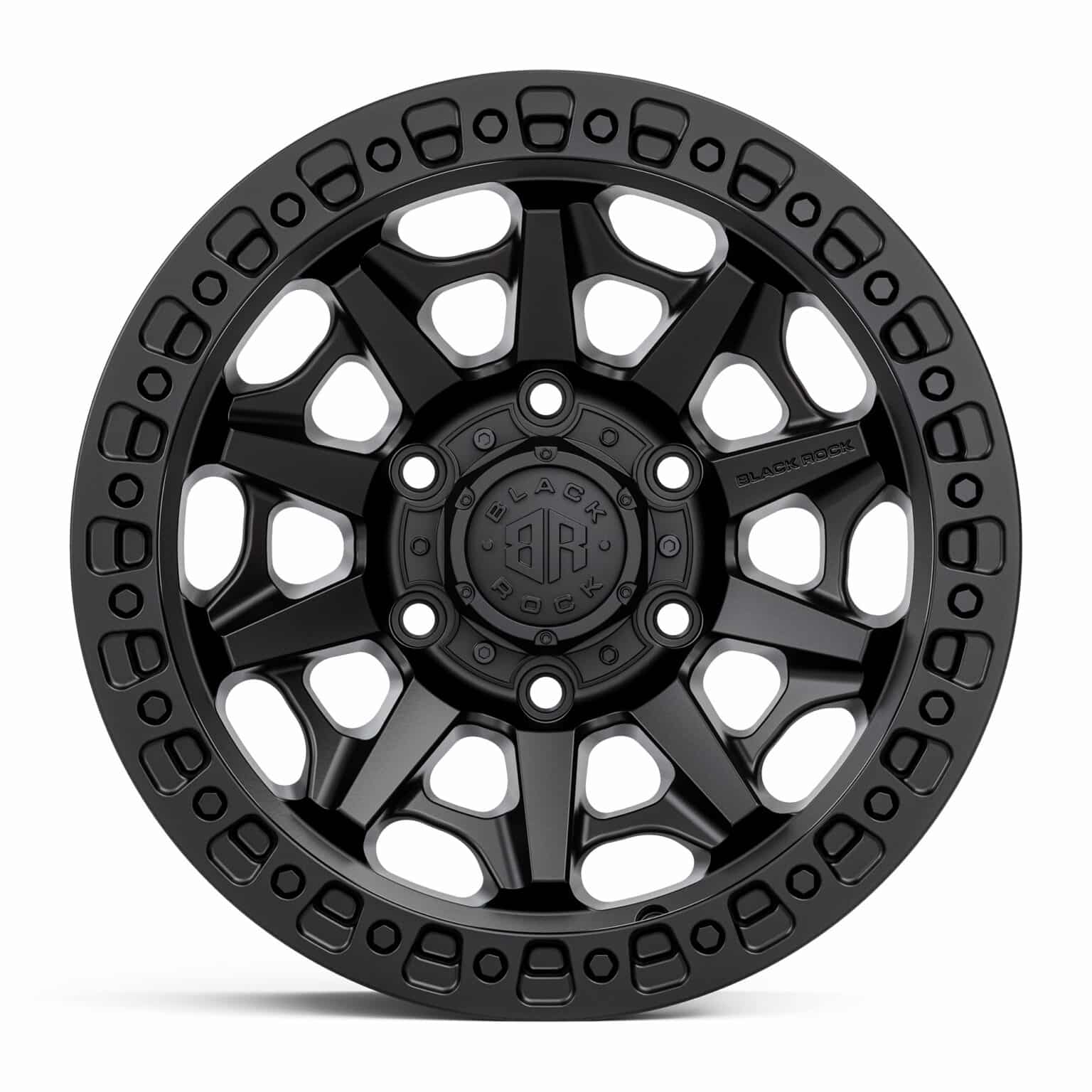 4X4 RIMS BLACK ROCK CAGE SATIN BLACK | NYC WHEELS