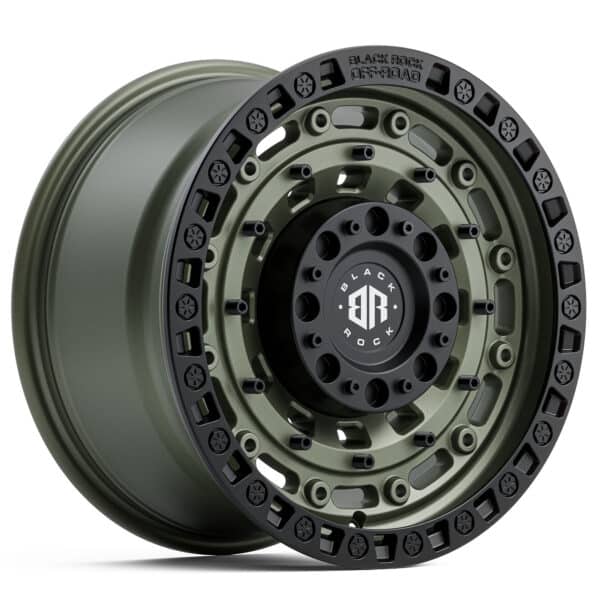 4X4 RIMS BLACK ROCK MILITARY GREEN MAGS | NYC WHEELS