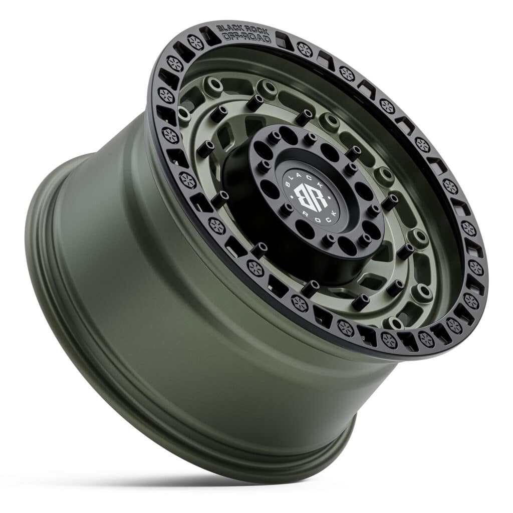 4X4 RIMS BLACK ROCK MILITARY GREEN MAGS | NYC WHEELS
