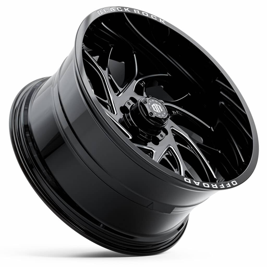 4X4 RIMS BLACK ROCK STRYKER GLOSS BLACK MILLED | NYC WHEELS