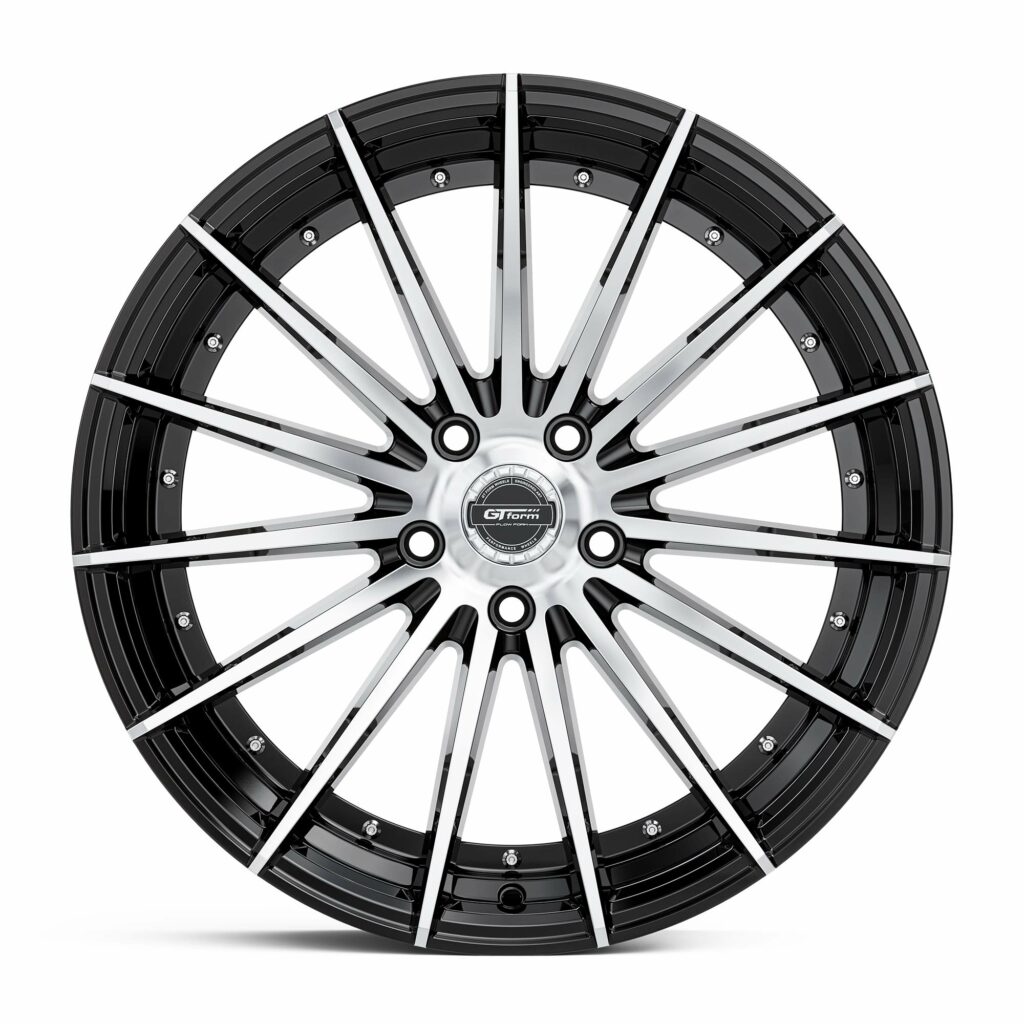 CAR WHEELS GT FORM ANVIL BLACK MACHINED RIMS | NYC WHEELS