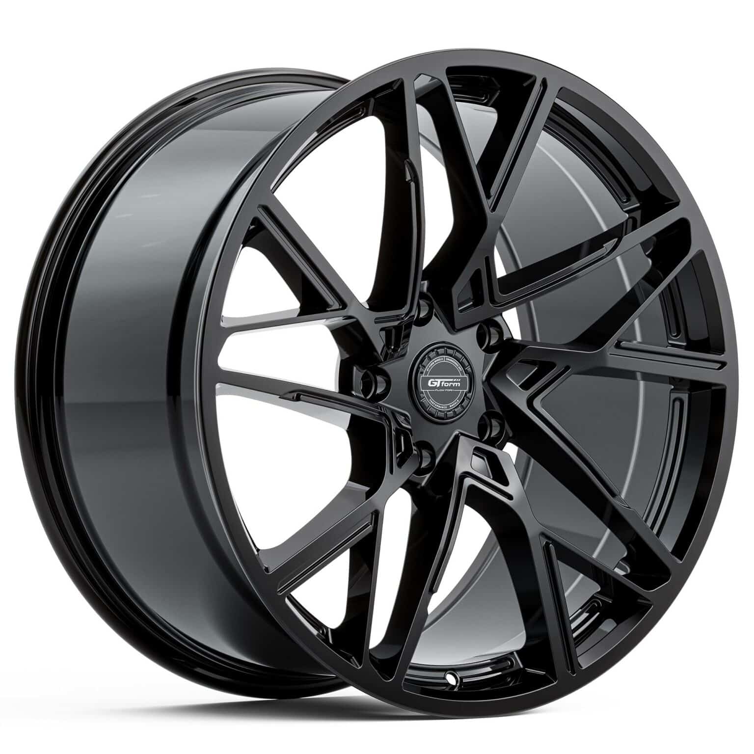 CAR WHEELS GT FORM INTERFLOW GLOSS BLACK RIMS | NYC WHEELS