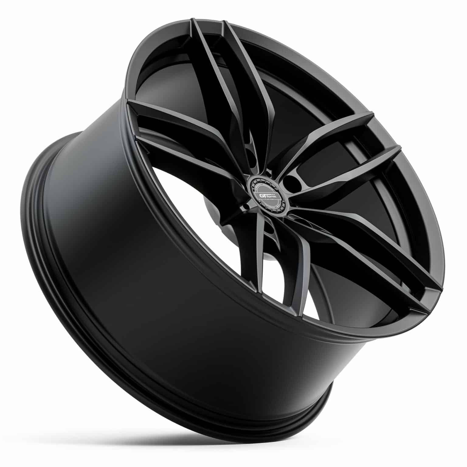 STAGGERED GT FORM SHADOW SATIN BLACK RIMS | NYC WHEELS