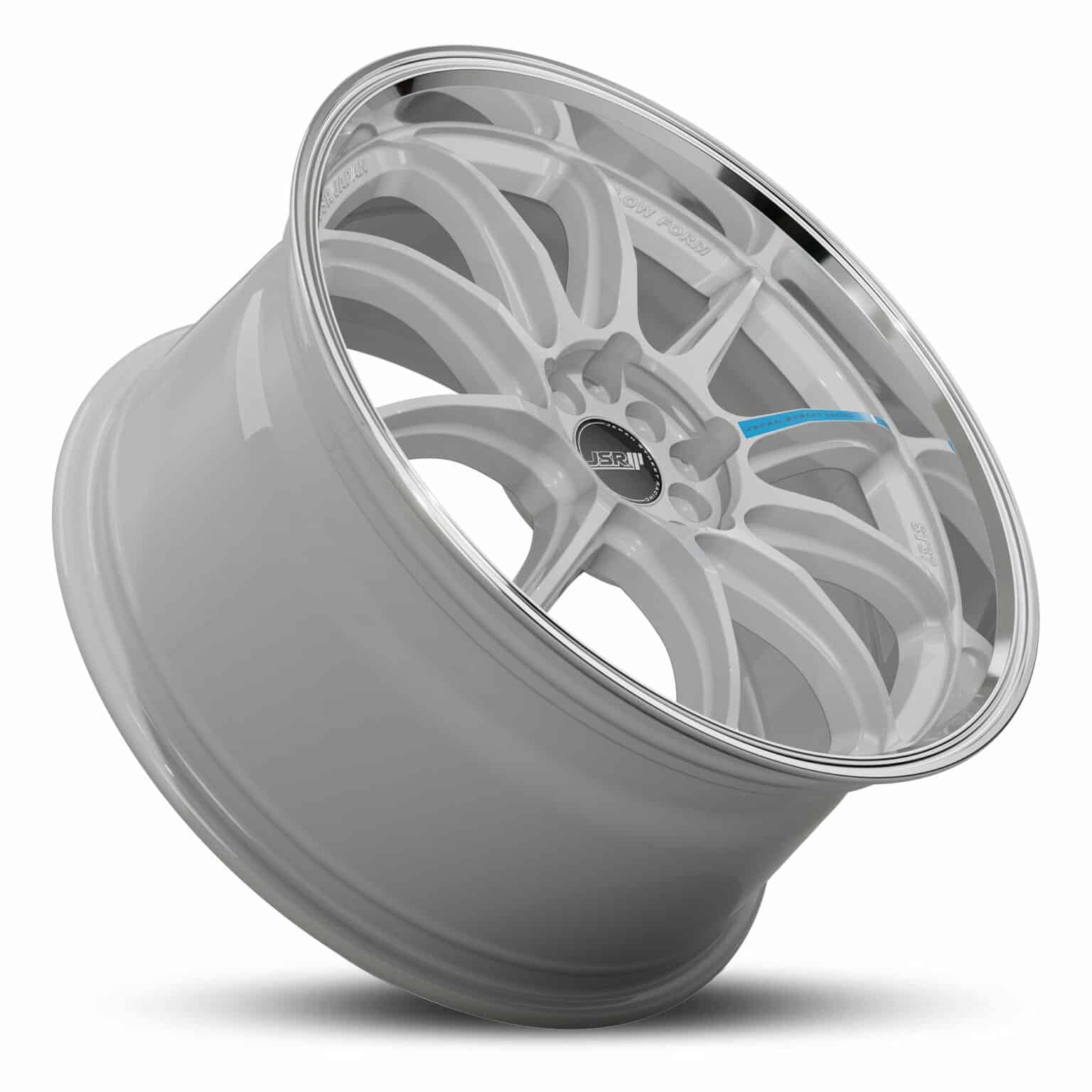 JDM WHEELS JSR ST37 WHITE MACHINED LIP RIMS | NYC WHEELS